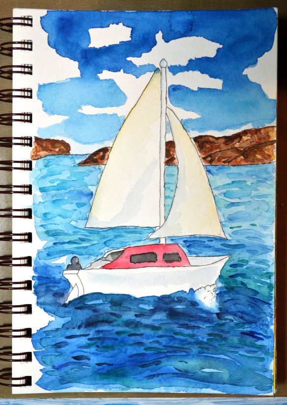 Watercolor Sailboat – Tutorial | Flowing Waters Art